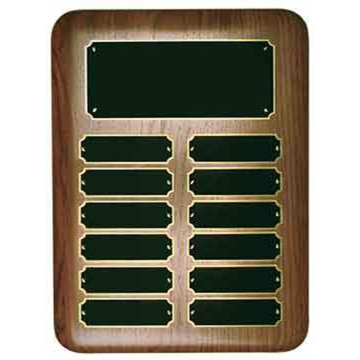 Elliptical Walnut Perpetual Plaque – Summit Imprints