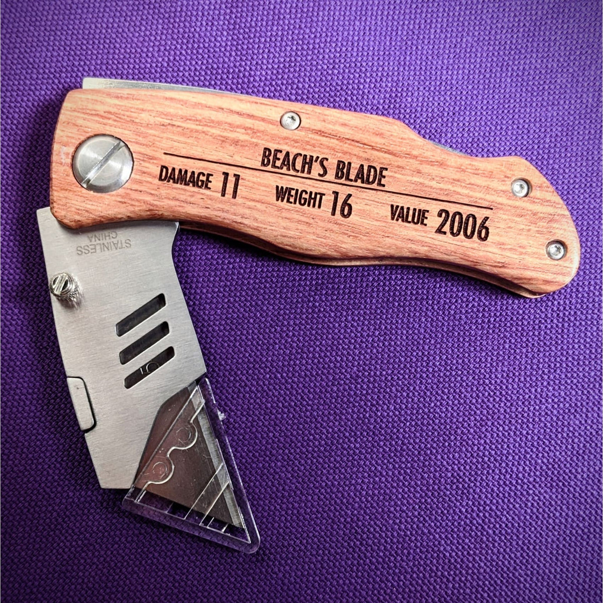 Wood Handle Utility Knife – Summit Imprints